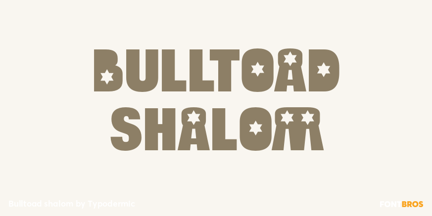 Bulltoad shalom Font Style by Typodermic | Font Bros