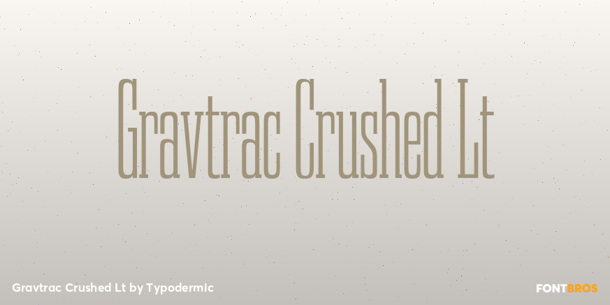 Gravtrac Crushed Lt Font Style by Typodermic | Font Bros