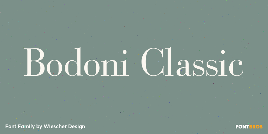 Bodoni Classic Font Family by Wiescher Design | Font Bros