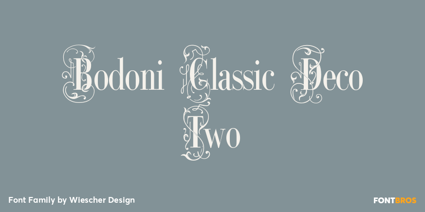 Bodoni Classic Deco Two Font Family by Wiescher Design | Font Bros