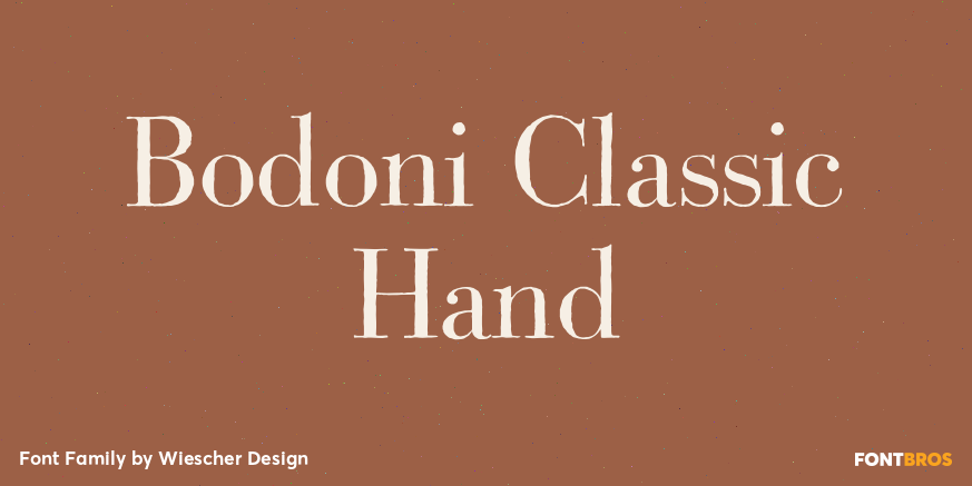 Bodoni Classic Hand Font Family by Wiescher Design | Font Bros