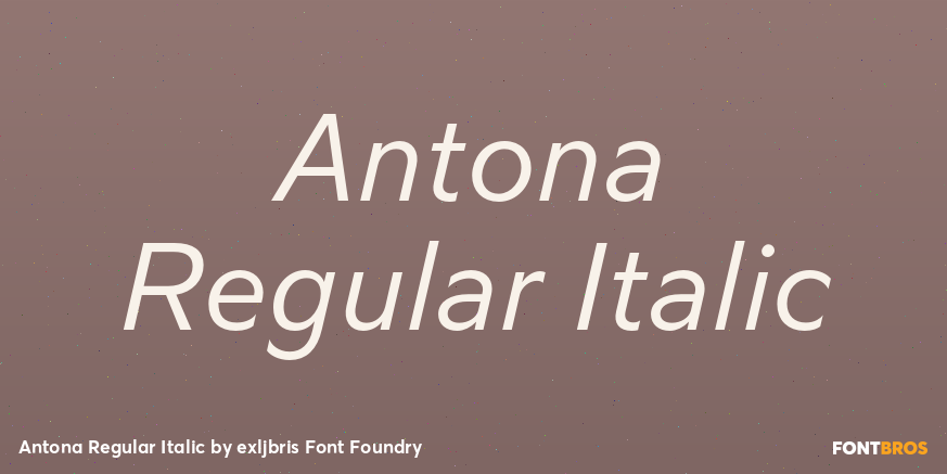 Antona Regular Italic Font Style by exljbris Font Foundry | Font Bros