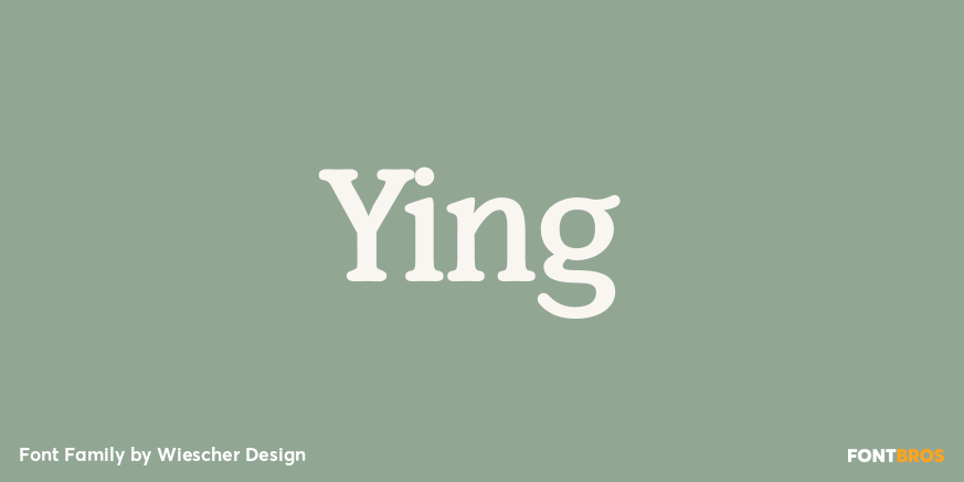 Ying Font Family by Wiescher Design | Font Bros