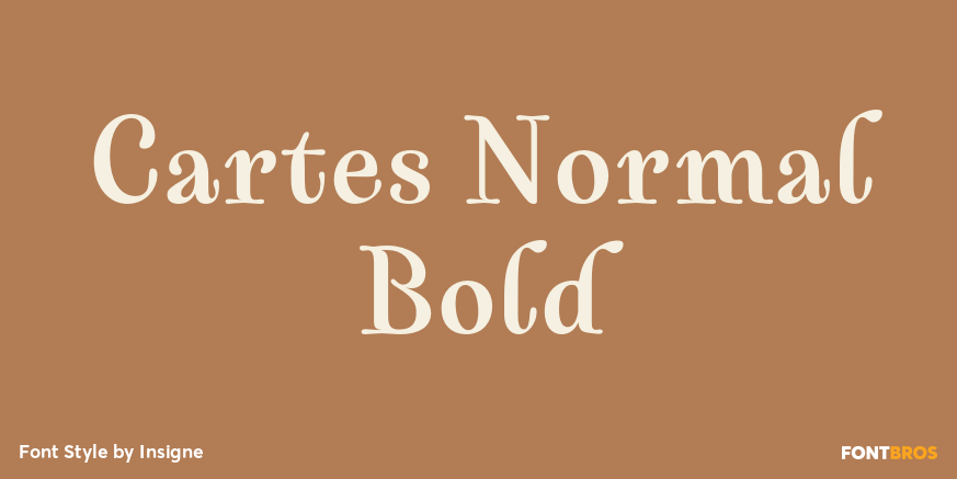 Cartes Normal Bold Font Style by Insigne | Font Bros
