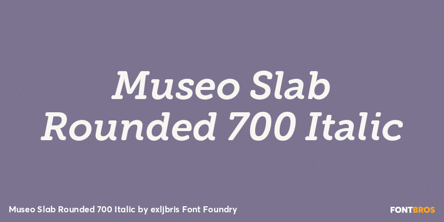 Museo Slab Rounded 700 Italic Font Style by exljbris Font Foundry ...