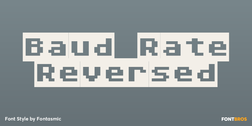 Baud Rate Reversed Font Style by Fontasmic | Font Bros