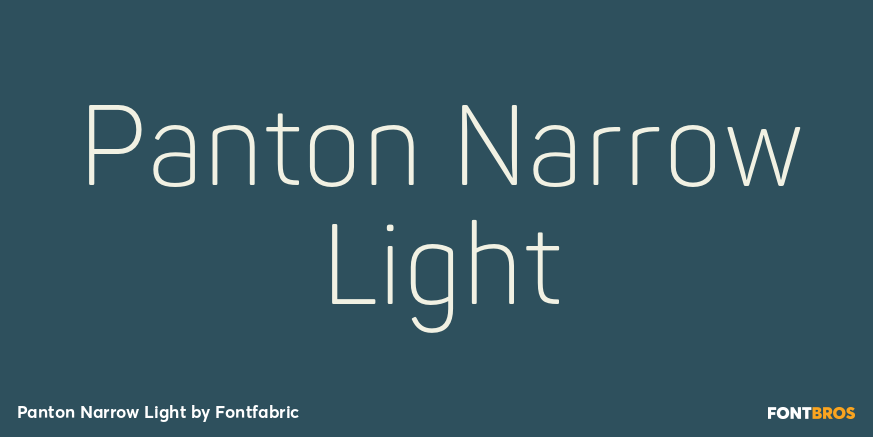 Panton Narrow Light Font Style by Fontfabric | Font Bros