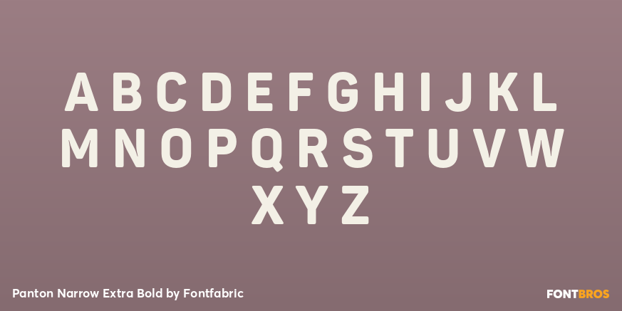 Panton Narrow Extra Bold Font Style by Fontfabric | Font Bros