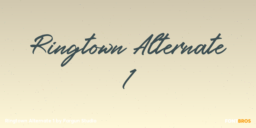 Ringtown Alternate 1 Font Style by Fargun Studio | Font Bros