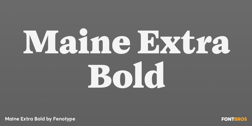 Maine Extra Bold Font Style by Fenotype | Font Bros