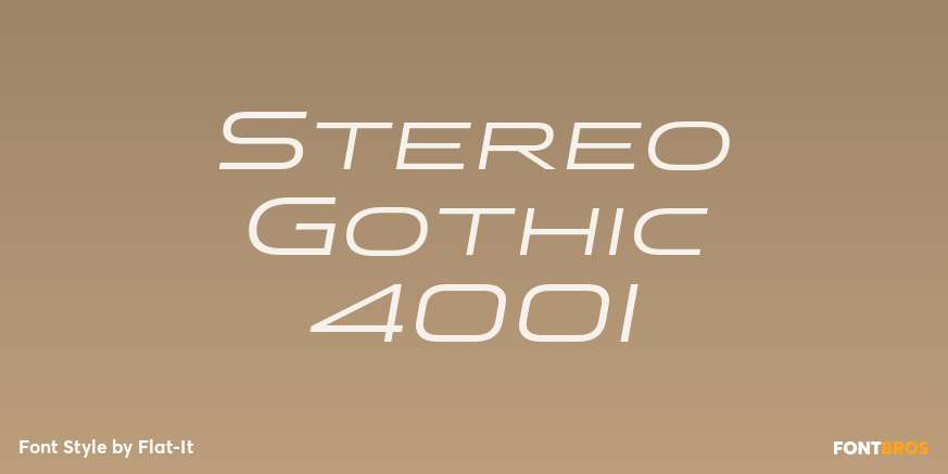 Stereo Gothic 400I Font Style by Flat-It | Font Bros