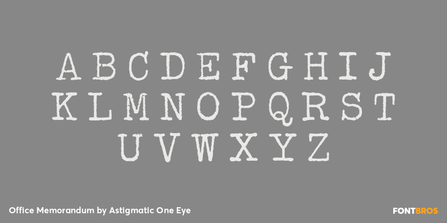 Office Memorandum Font Family by Astigmatic One Eye | Font Bros