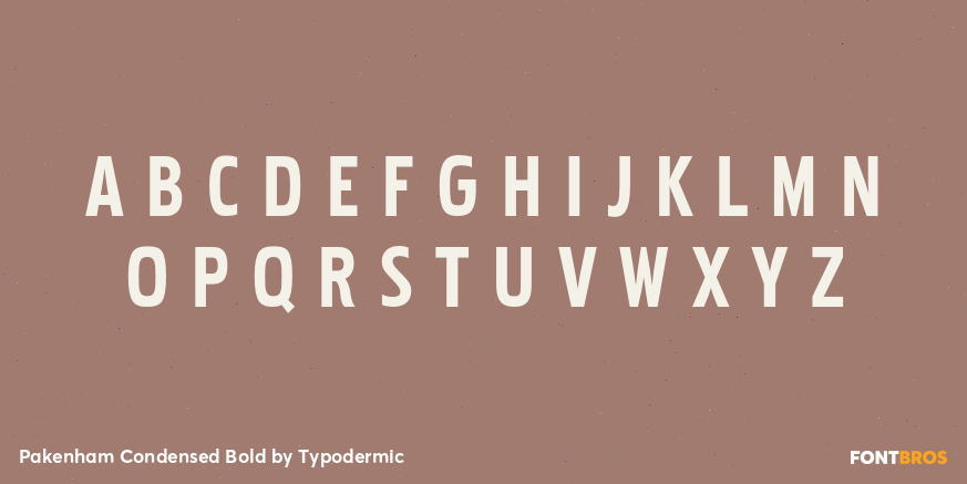 Pakenham Condensed Bold Font Style by Typodermic | Font Bros