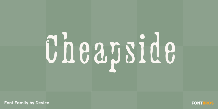 Cheapside Font Family by Device | Font Bros