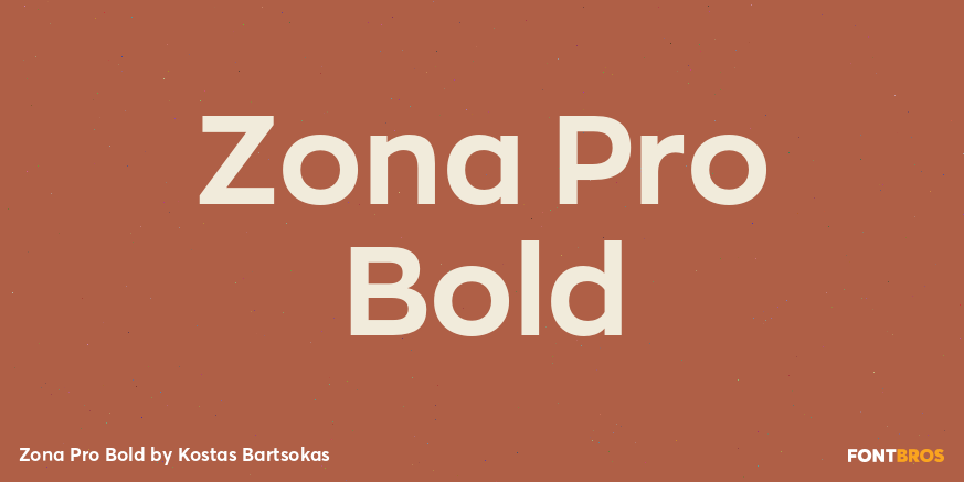 Zona Pro Bold Font Style by Kostas Bartsokas | Font Bros