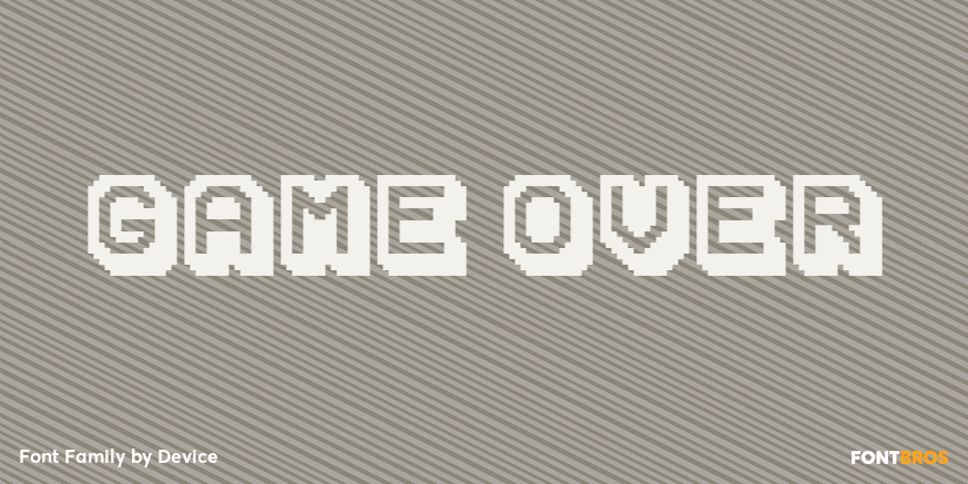 Game Over Font Family by Device | Font Bros