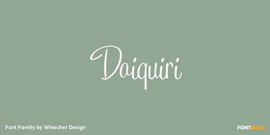 Daiquiri Font Family by Wiescher Design | Font Bros
