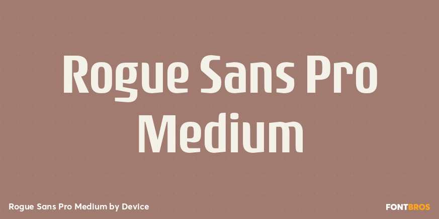 Rogue Sans Pro Medium Font Style by Device | Font Bros