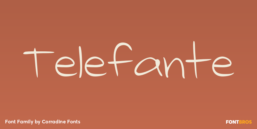 Telefante Font Family by Corradine Fonts | Font Bros