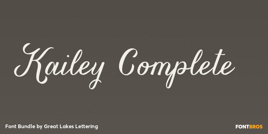 Kailey Complete Font Bundle by Great Lakes Lettering | Font Bros
