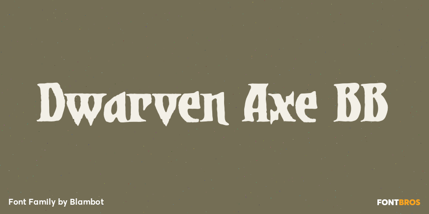 Dwarven Axe BB Font Family by Blambot | Font Bros