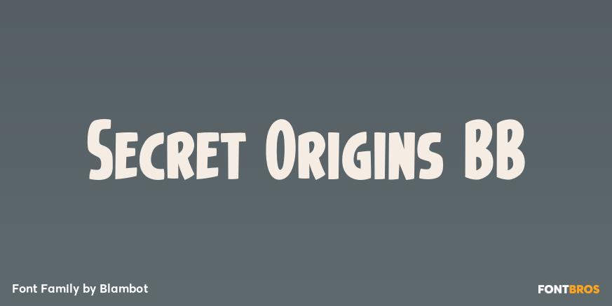 Secret Origins BB Font Family by Blambot | Font Bros
