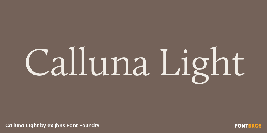 Calluna Light Font Style by exljbris Font Foundry | Font Bros