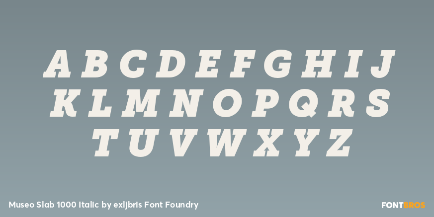 Museo Slab 1000 Italic Font Style by exljbris Font Foundry | Font Bros