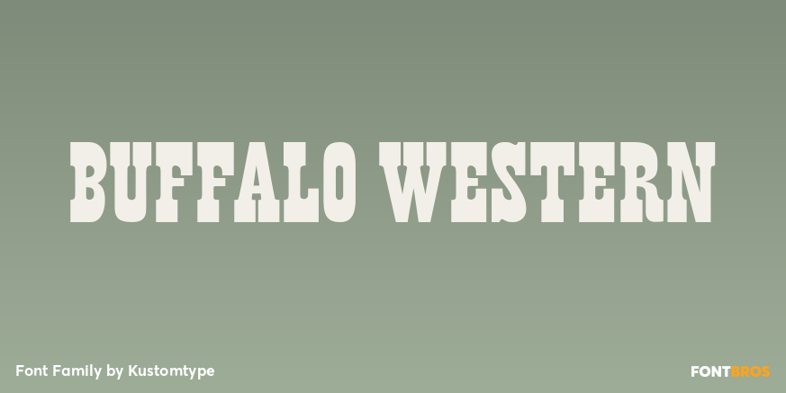 Buffalo Western Font Family by Kustomtype | Font Bros