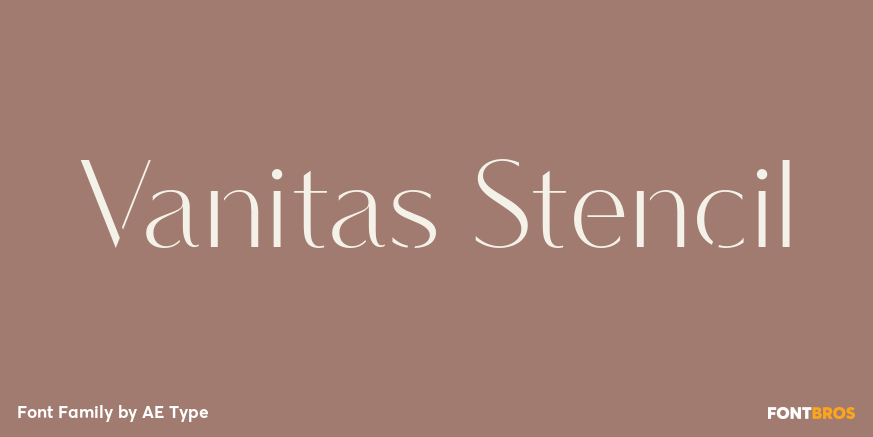 Vanitas Stencil Font Family by AE Type | Font Bros