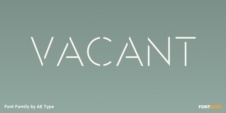 Vacant Font Family by AE Type | Font Bros