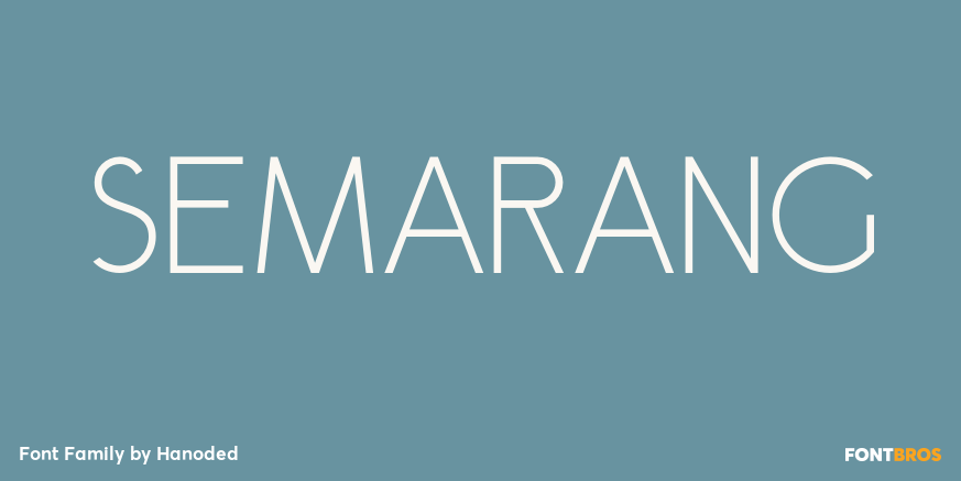 Semarang Font Family by Hanoded | Font Bros