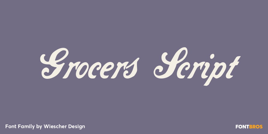 Grocers Script Font Family by Wiescher Design | Font Bros