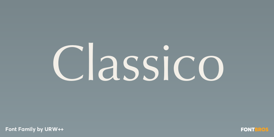Classico Font Family by URW++ | Font Bros