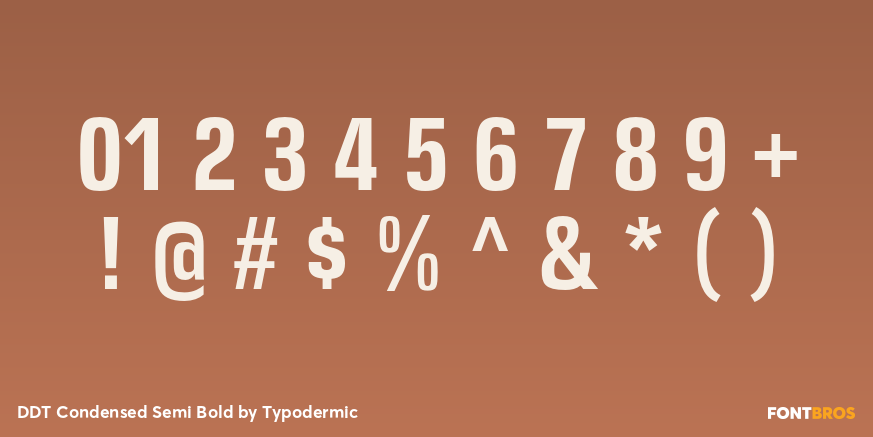 DDT Condensed Semi Bold Font Style by Typodermic | Font Bros