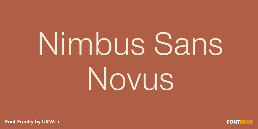 Nimbus Sans Novus Font Family by URW++ | Font Bros