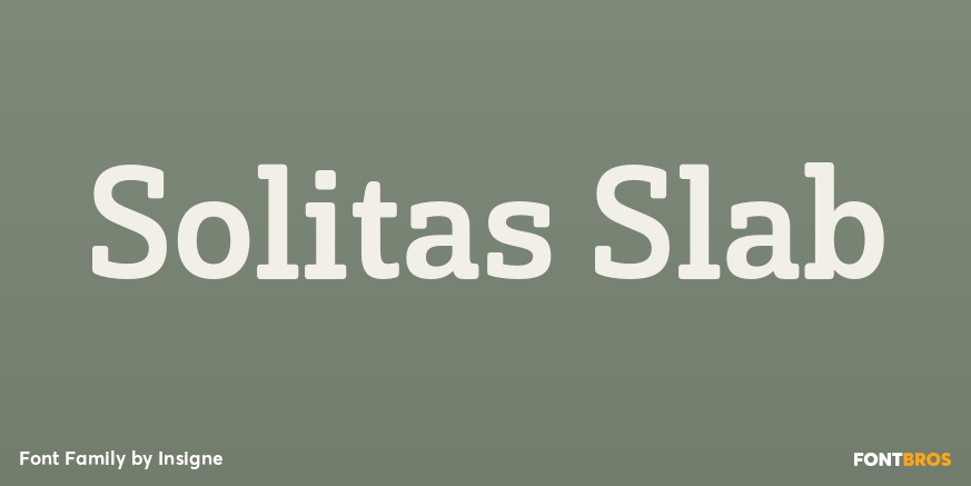 Solitas Slab Font Family by Insigne | Font Bros