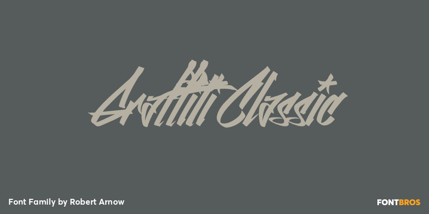 Graffiti Classic Font Family by Robert Arnow | Font Bros