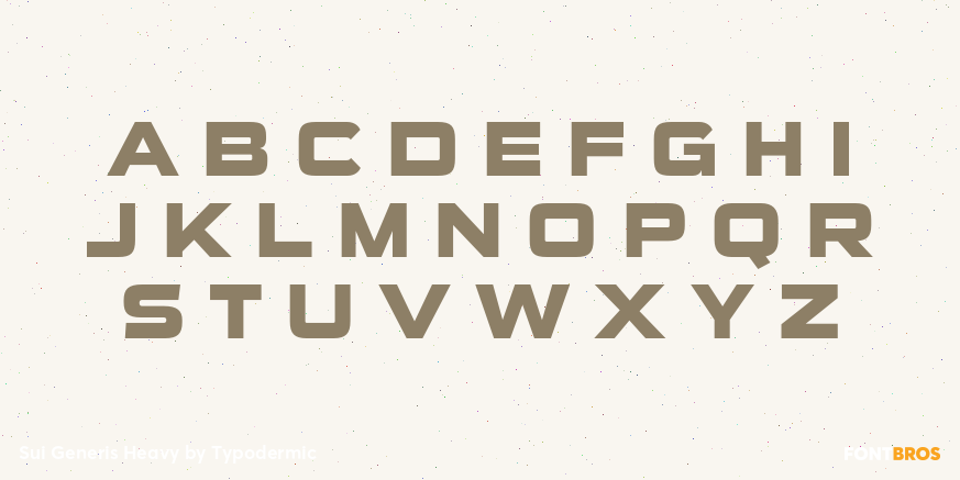 Sui Generis Heavy Font Style by Typodermic | Font Bros