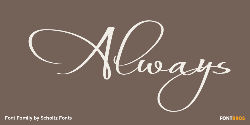 Always Font Family by Scholtz Fonts | Font Bros