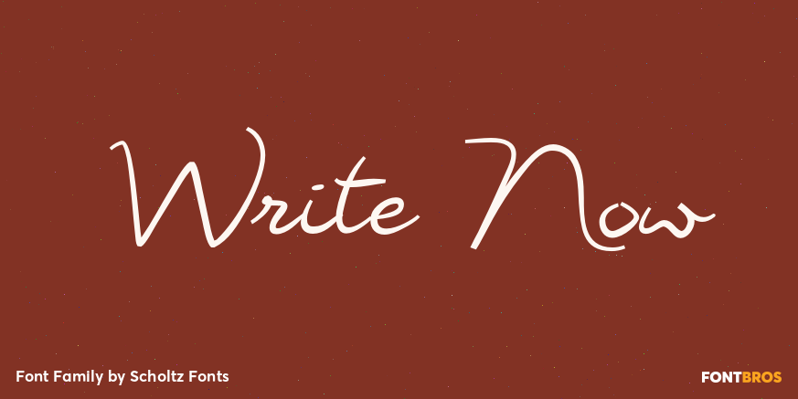 Write Now Font Family by Scholtz Fonts | Font Bros