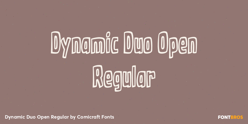 Dynamic Duo Open Regular Font Style by Comicraft Fonts | Font Bros