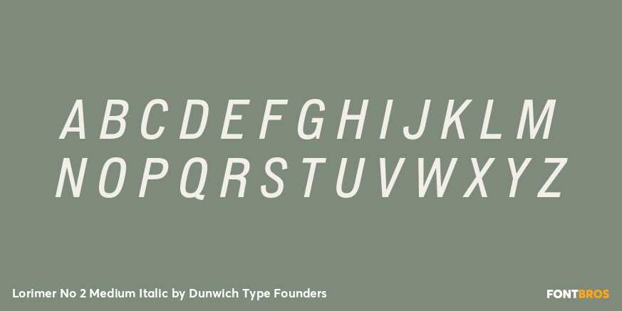 Lorimer No 2 Medium Italic Font Style by Dunwich Type Founders | Font Bros