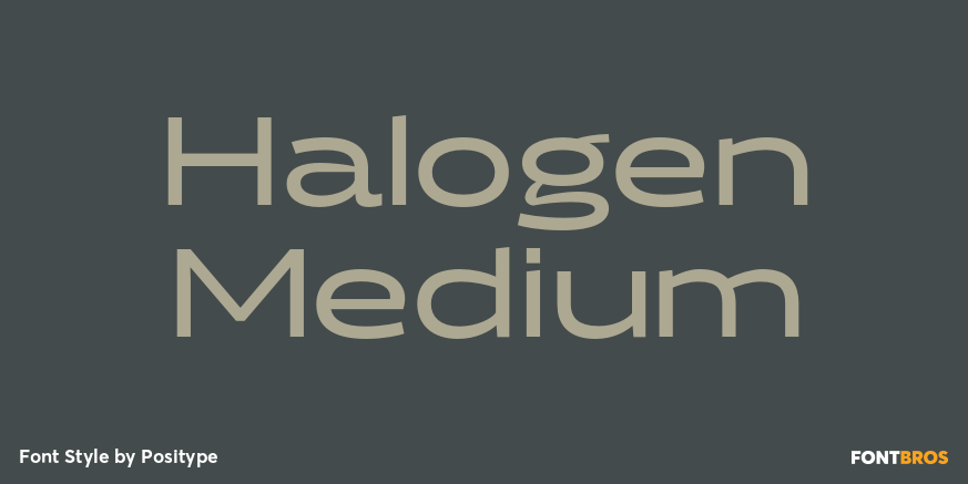 Halogen Medium Font Style by Positype | Font Bros