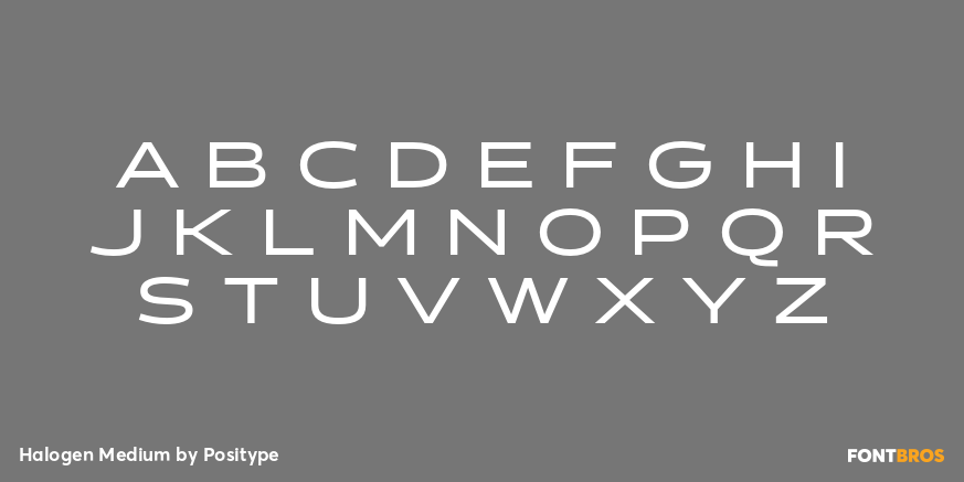 Halogen Medium Font Style by Positype | Font Bros