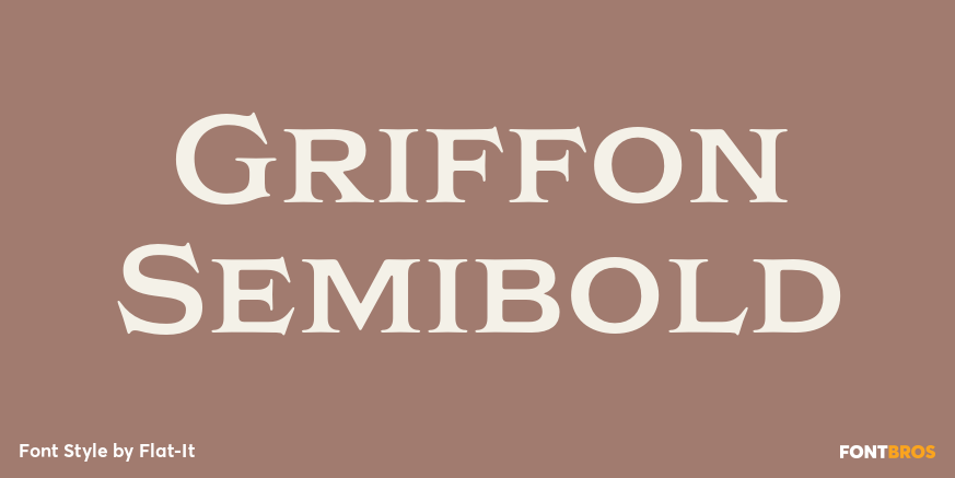 Griffon Semibold Font Style by Flat-It | Font Bros