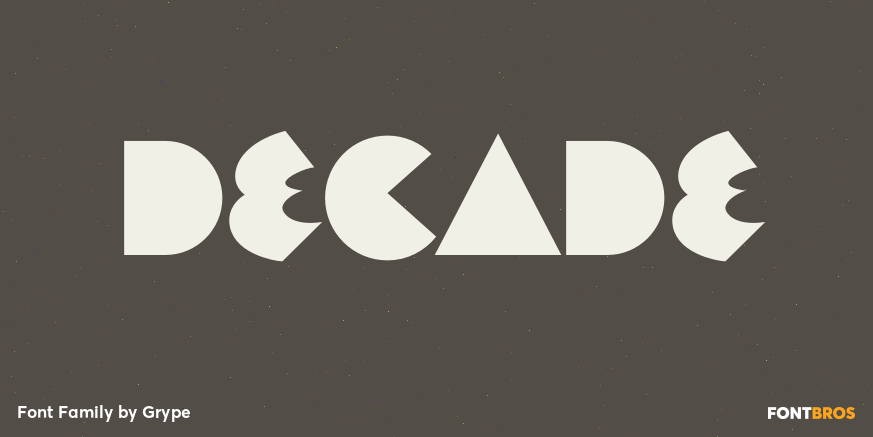 Decade Font Family by Grype | Font Bros