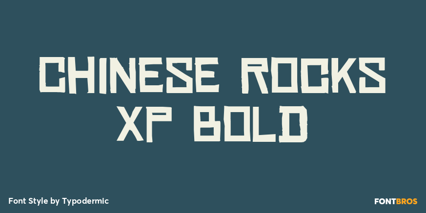 Chinese Rocks XP Bold Font Style by Typodermic | Font Bros