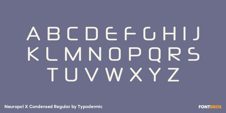 Neuropol X Condensed Regular Font Style by Typodermic | Font Bros
