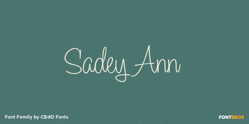 Sadey Ann Font Family by CBdO | Font Bros